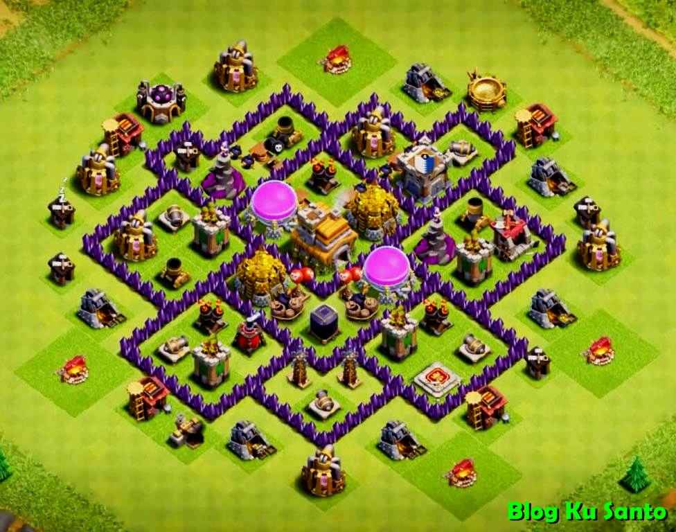 12 Base COC Terbaik TH 7 Basis Hybrid 2017 || 3 Pertahanan Udara