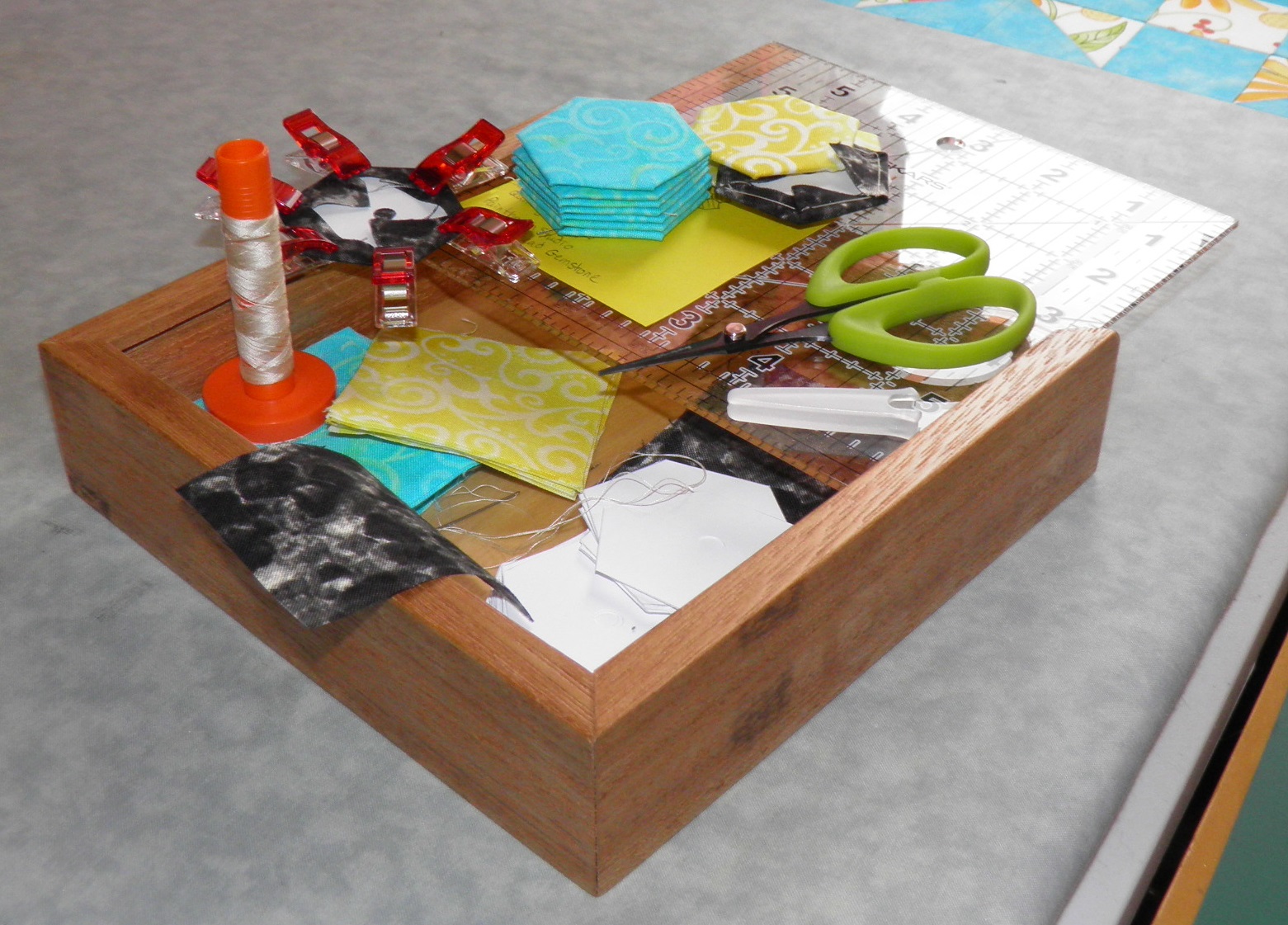 Pampered Pettit: Montana Trip, Wooden Quilt Box, Pretty Fabric