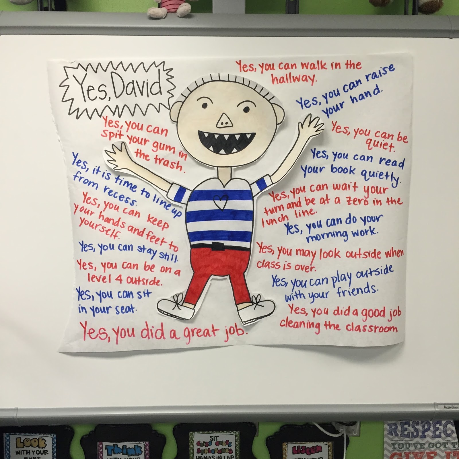 Mrs. Elson's Class: Yes, David!