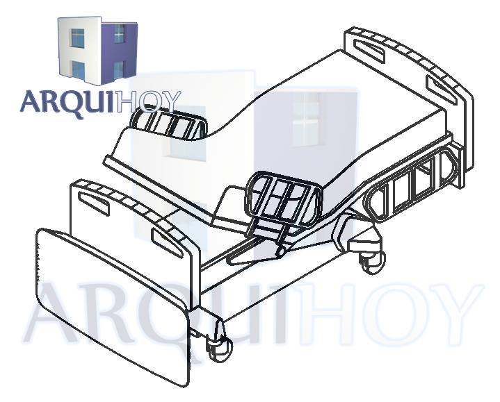 Familia Cama de Hospital / Family Bed of Hospital (RFA) | ArquiHoy-Revit