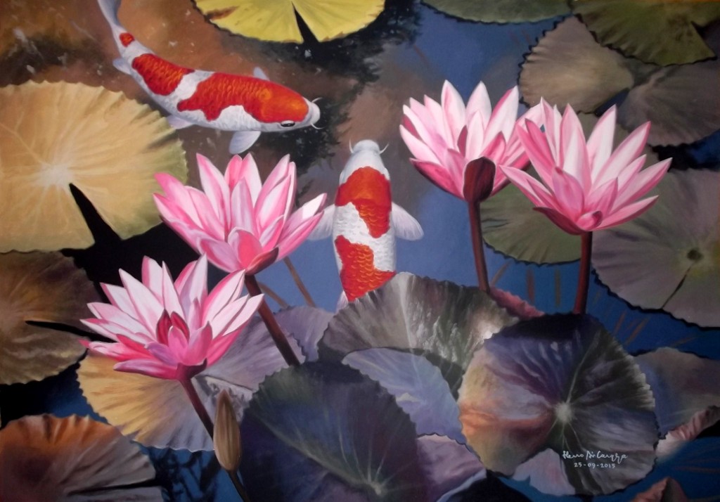 Dunia Lukisan JAVADESINDO Art Gallery: >> LUKISAN BUNGA TERATAI INDAH ...