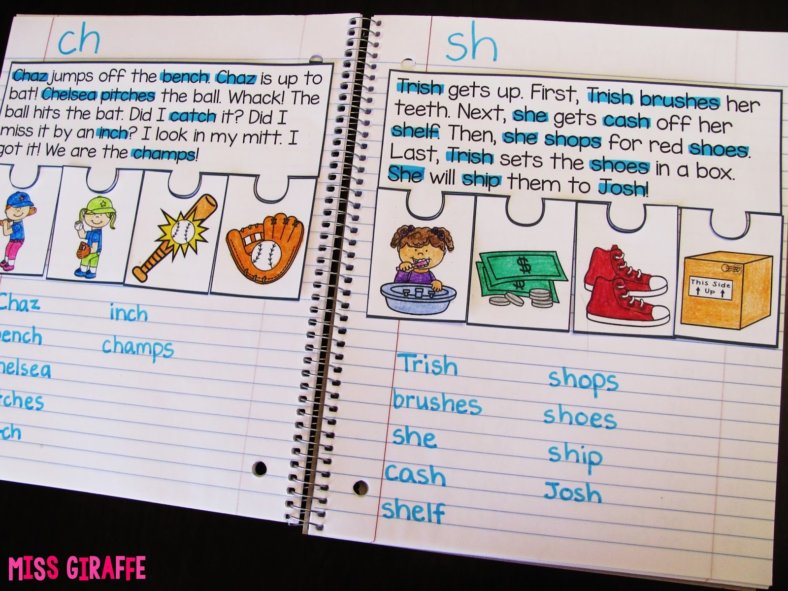 Miss Giraffe's Class: Phonics Fluency Notebooks