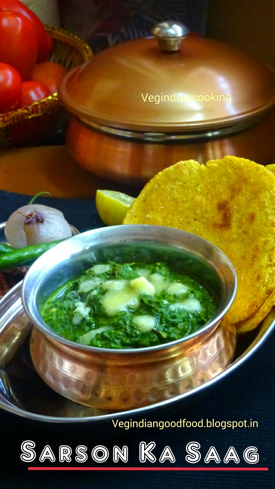 Veg Indian Cooking: Sarson Ka Saag