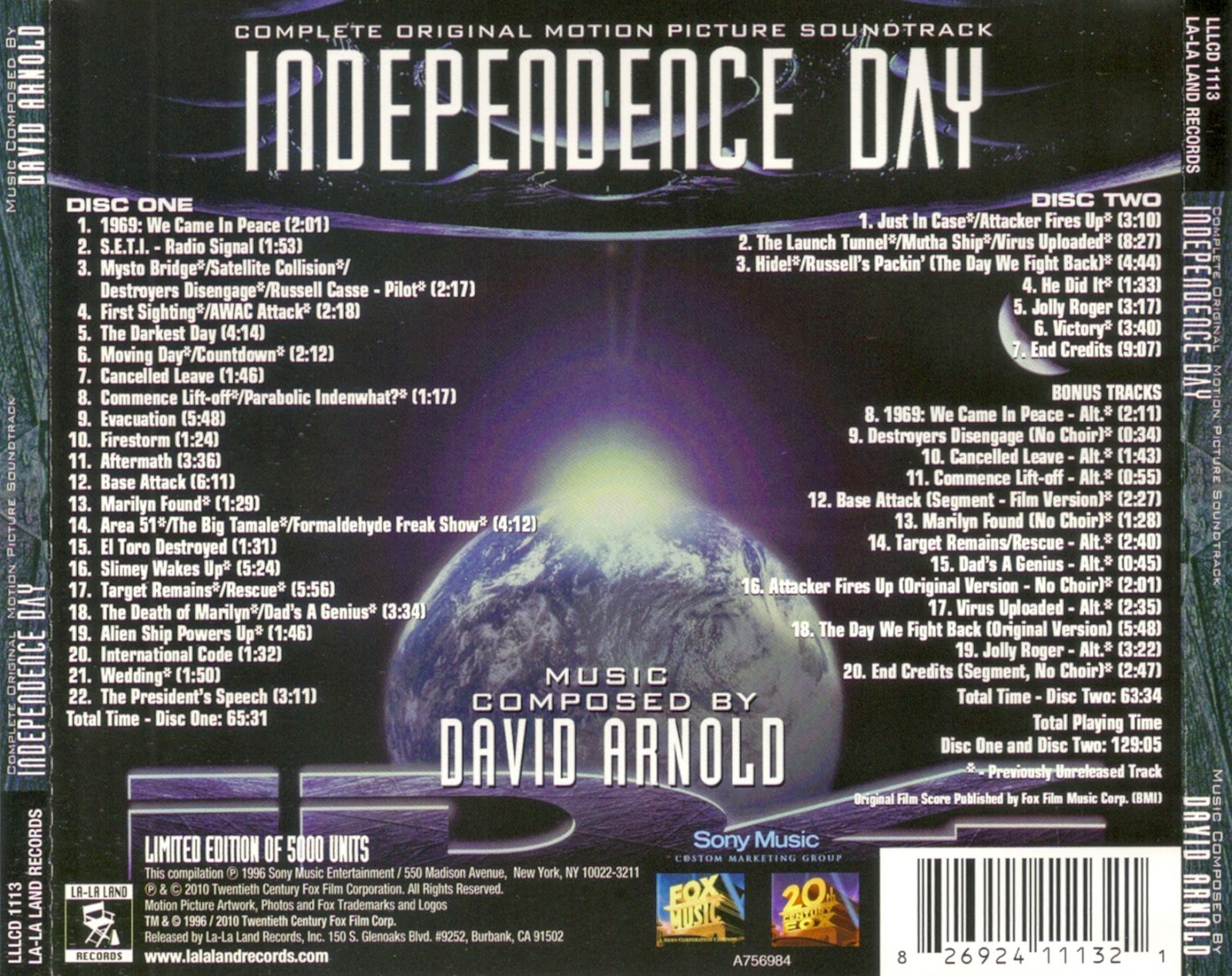 LE BLOG DE CHIEF DUNDEE: INDEPENDENCE DAY Complete Original Motion ...