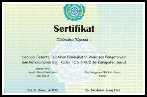 Update 2017 Format Sertifikat Blangko Atau Piagam TK Dan PAUD - Blog ...