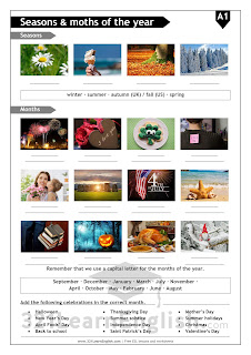 321 Learn English.com: ESL vocabulary: seasons and months of the year ...