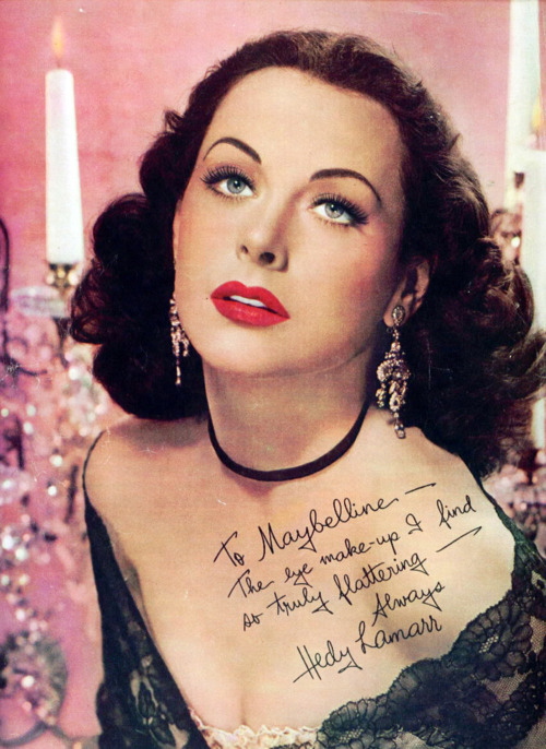 THE MAYBELLINE STORY : HEDY LAMARR, a plan for mixing beauty with ...