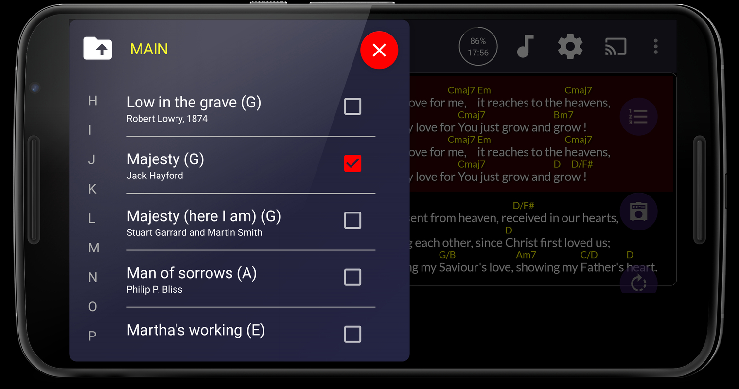 Musiktechnik: OpenSong App für Setlisten und Liedtexte