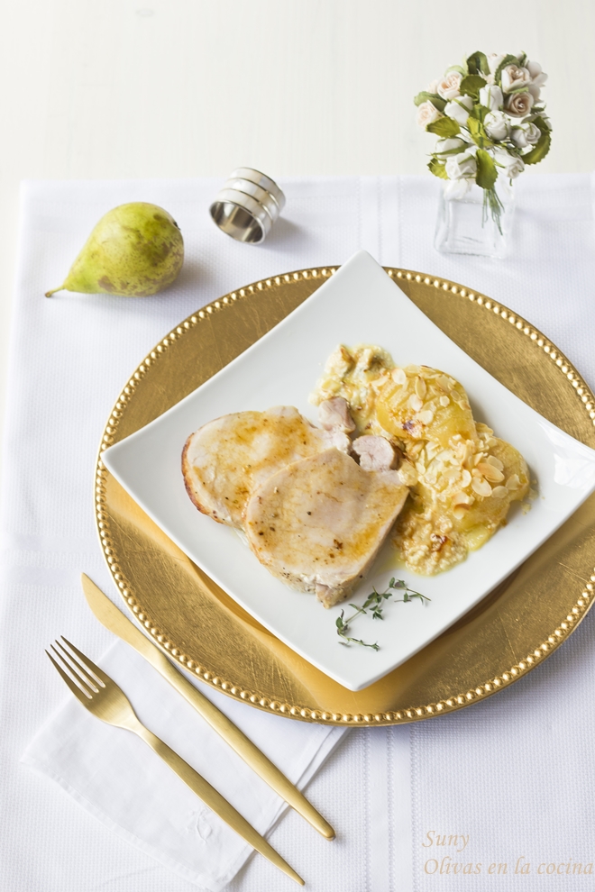 Lomo de cerdo con peras al Gorgonzola | Olivas en la cocina