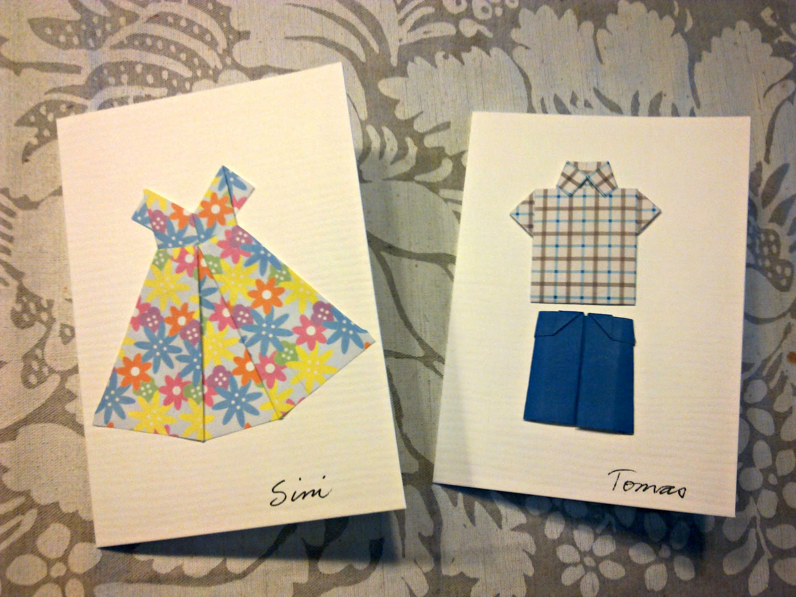 tuuma&toimi: Origamikortteja - Origami Cards