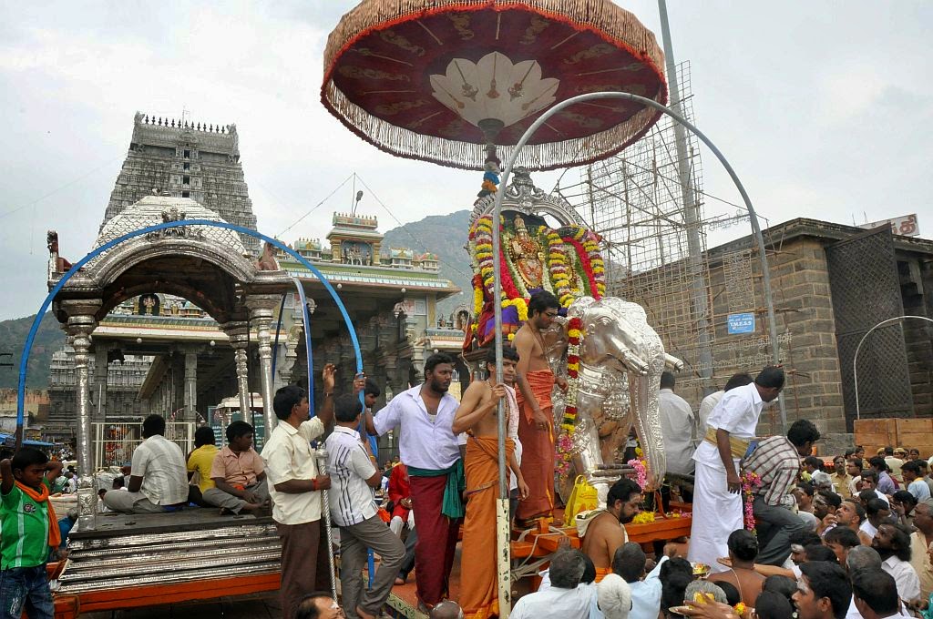 2014 Deepam Festival. Day Six—Morning: Elephant with 63 Nayanars ...