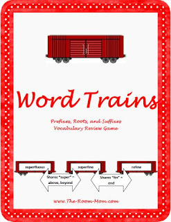 Classroom Freebies Too: Word Trains Vocabulary Activity