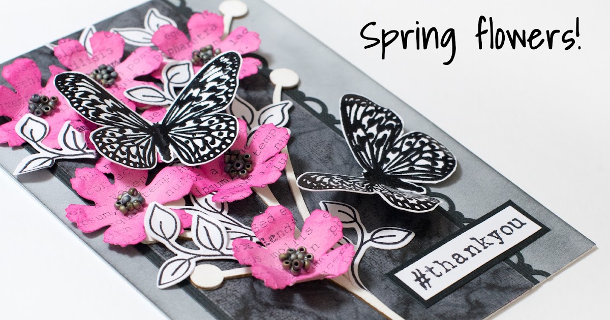 Take It Make It April: Flower card for a good friend - Elina Stromberg