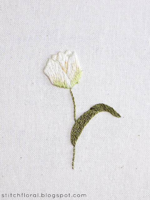 Tulip hand embroidery tutorial - Stitch Floral