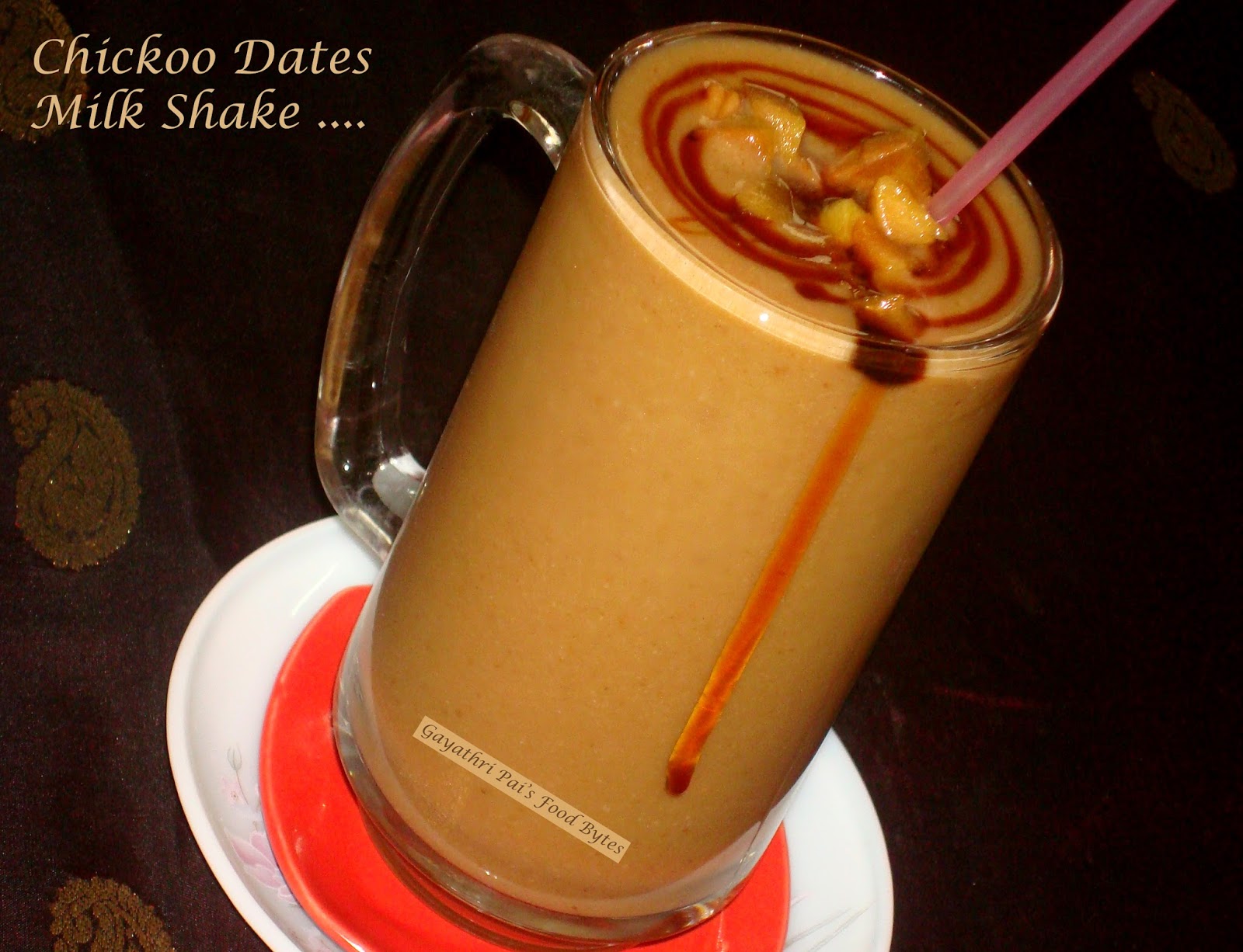 Gayathri Pai's Food Bytes: Chickoo Dates Milk Shake 2.