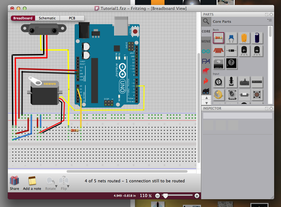Sensor-Based Electronic Art: Process, Preliminary Fritzing Model
