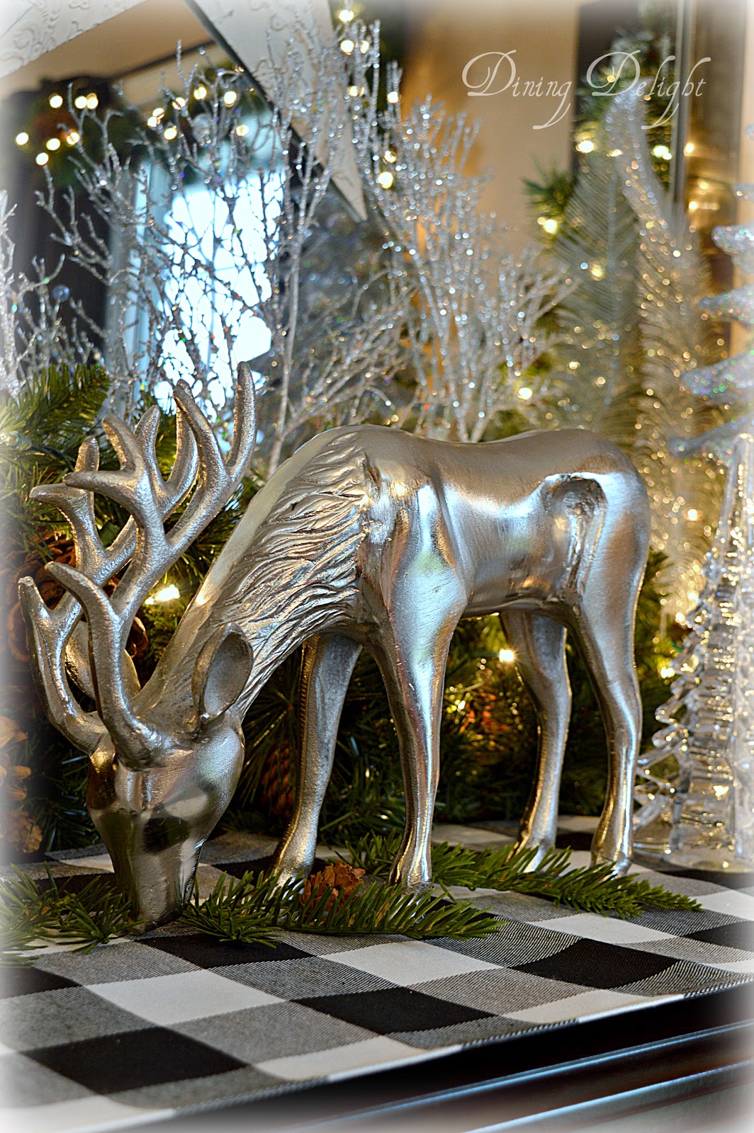 Dining Delight: Silver Deer Christmas Sideboard