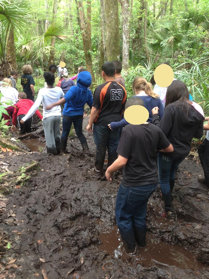 Teaching star students: Mud Walk!