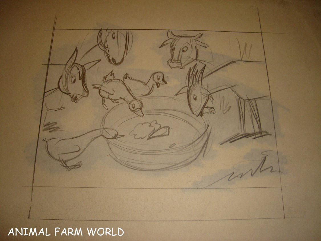 Living Lines Library: Animal Farm (1954) - Production Drawings > Layouts