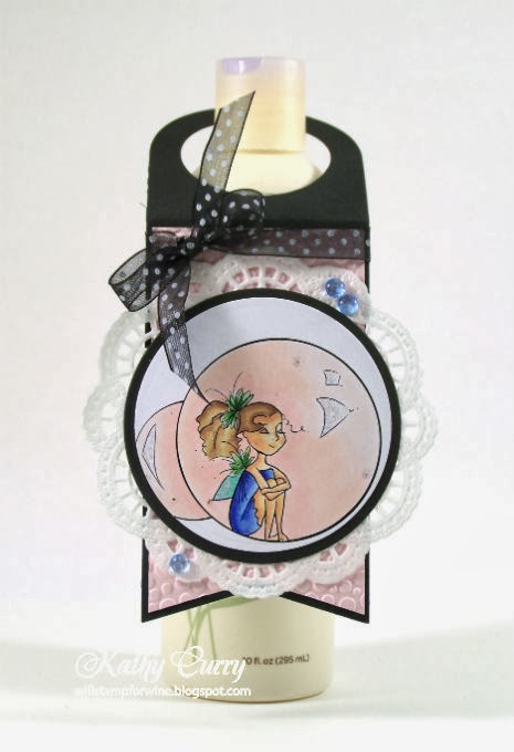 Will Stamp for wine: Bubble Bath Bottle Tag