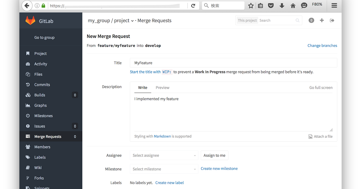 Gitlab merge request from terminal | Programming notes