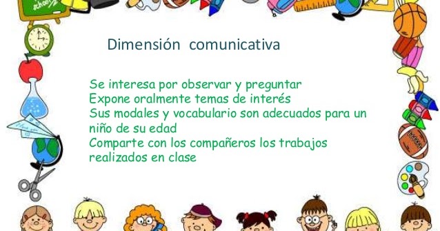 DIMENSIONES DE PREESCOLAR : DIMENSIÓN COMUNICATIVA