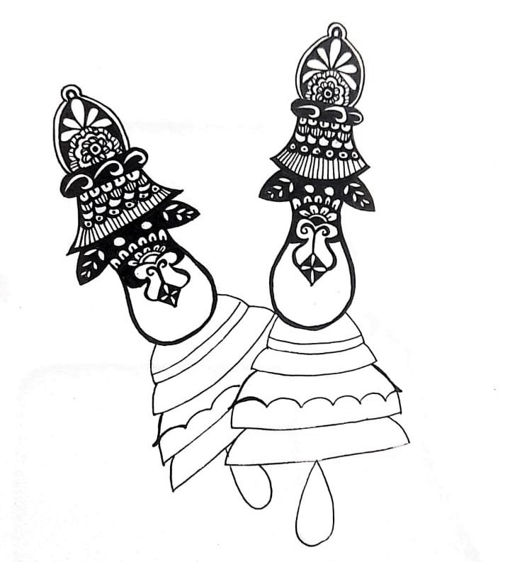 Dangler Earring Mandala Art ~ Artyarsh Creative World
