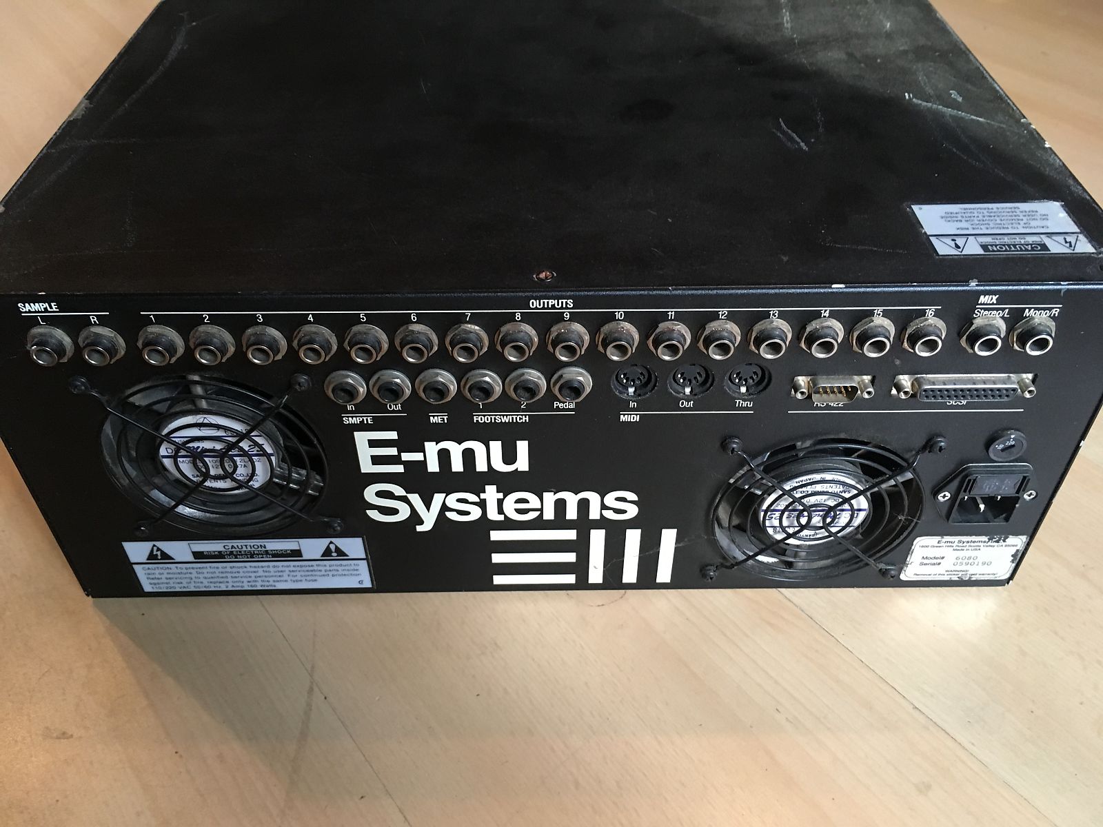 MATRIXSYNTH: E-MU Systems Emulator III Rack SN 0590190