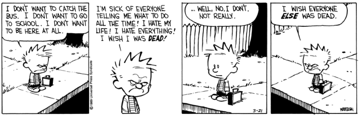 English Activities : Calvin and Hobbes: Bus Stop Musings - Comics to ...