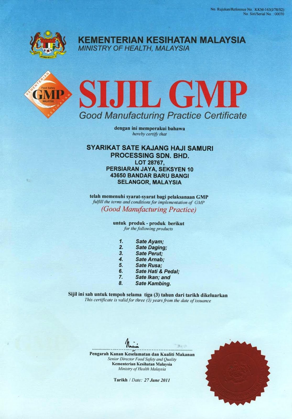 KIMAR MUKIM BATU: Sate Kajang Hj Samuri Processing Sdn Bhd Berjaya ...