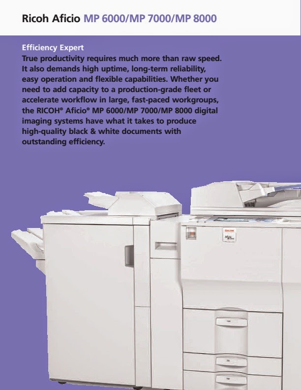Ricoh Aficio MP 6000/MP 7000/MP 8000 Price: Rp.52.500.000,-