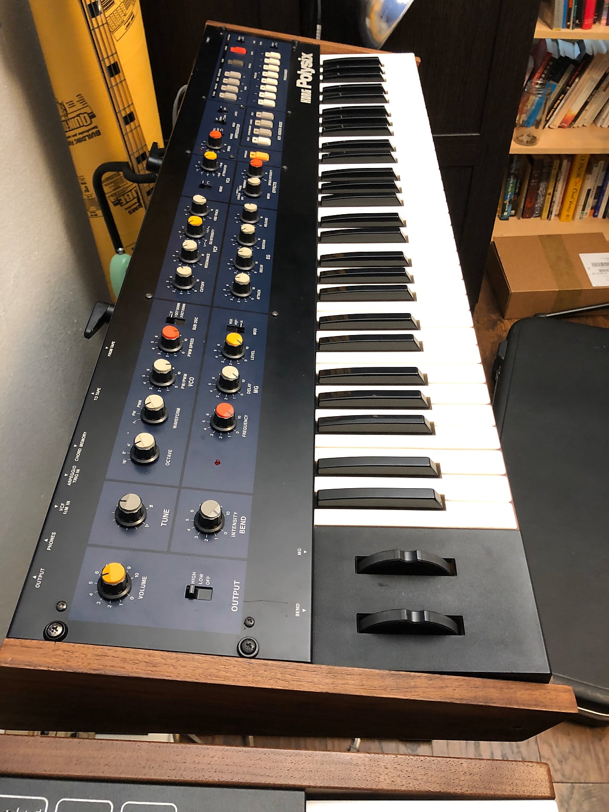 MATRIXSYNTH: Korg Polysix w/ MIDI Mod & Custom Colored Knobs, Front ...