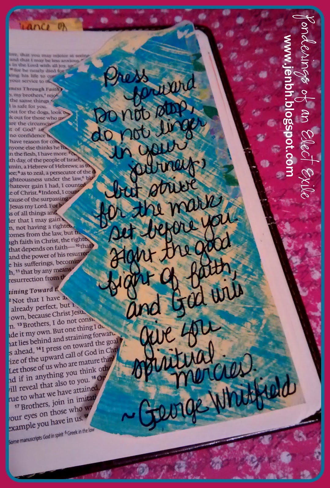 Ponderings of an Elect Exile: Press forward!