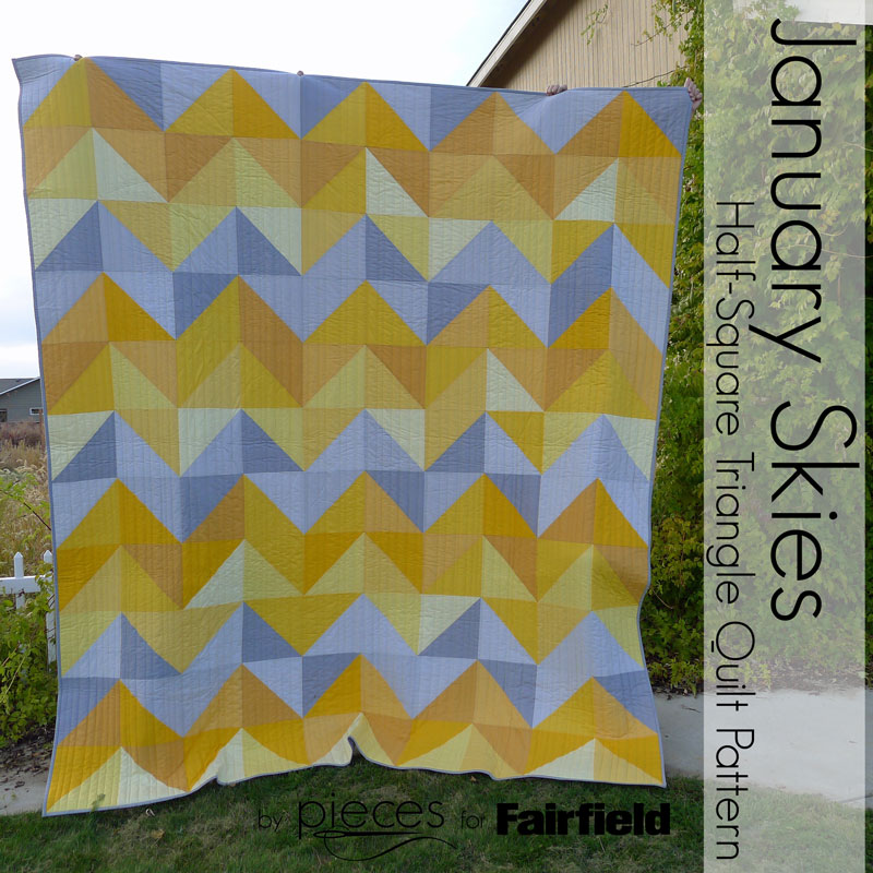 Pieces by Polly: January Skies Quilt - Free Half-Square Triangle Quilt ...