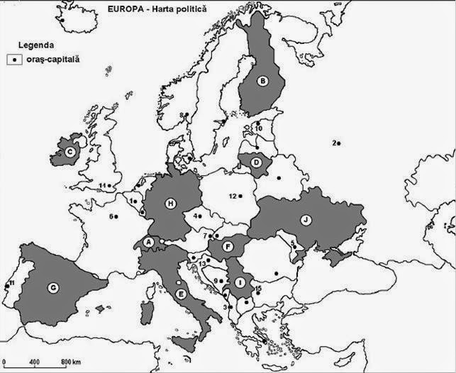 Locuri de vizitat Romania ,Bac geografie,Harta Geografie: Varianta 12 ...