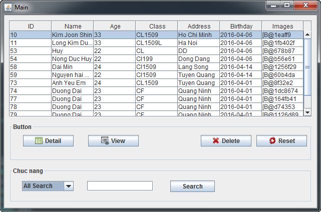 Upload images blob in mysql Java swing Eclipse Insert update delete search [Version 1] ~ Thế ...