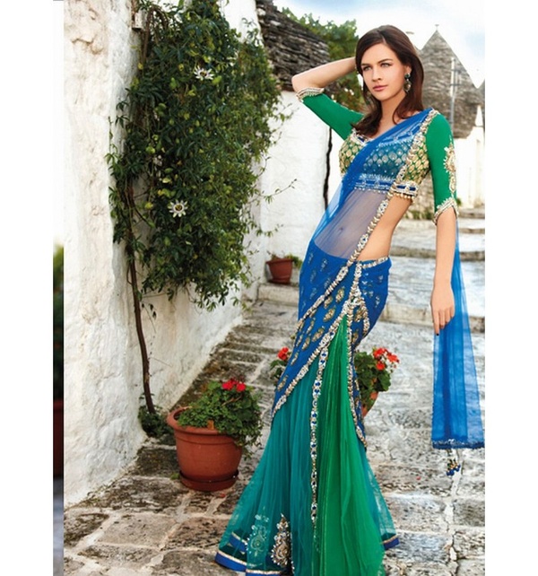 Indian Jewellery and Clothing: Latest designs of langa ooni/lehengas ...