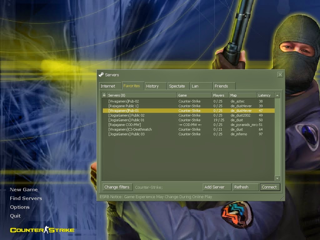 Cara Bermain Counter Strike 1.6 Online Server Indonesia