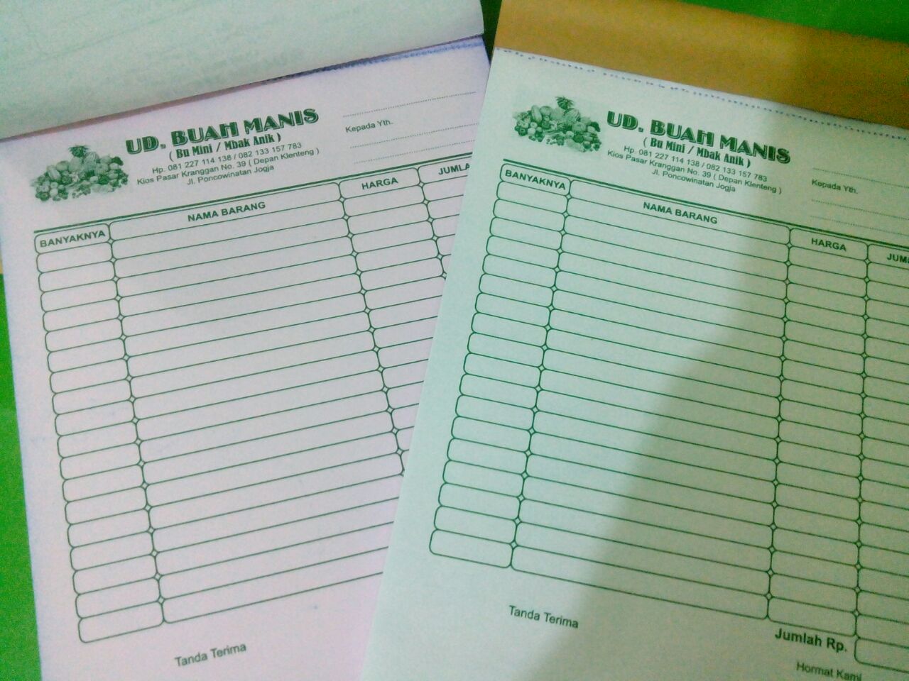 Cetak Nota Murah di Pluit ~ Cetak Nota Murah