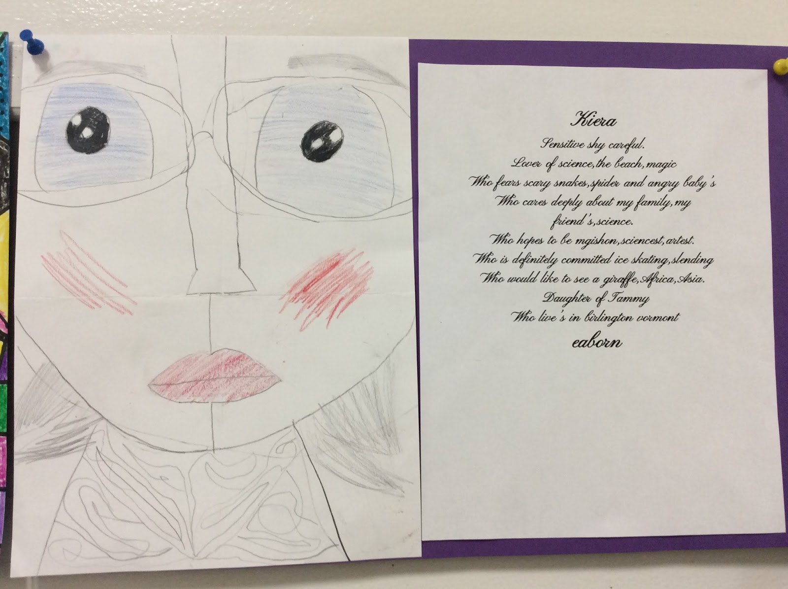 EES Blog : Self-Portraits and Bio Poems in Ms. Fitzpatrick's Class