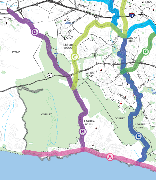 Laguna Streets: OCTA Regional Bikeways South OC