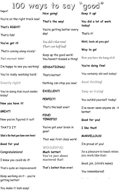 Edudiary2.0: 100 ways to say " Good