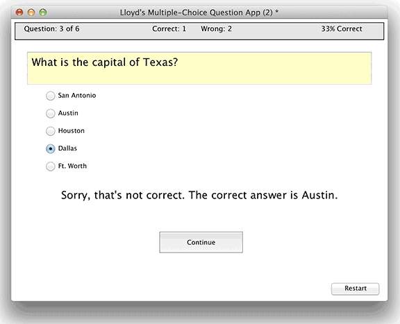 LearningLiveCode: Building a Dynamic Multiple-Choice Question in LiveCode