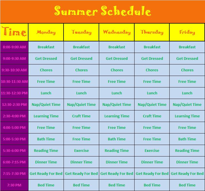 Figuring It Out 101: Make a Schedule this Summer For Easier Days