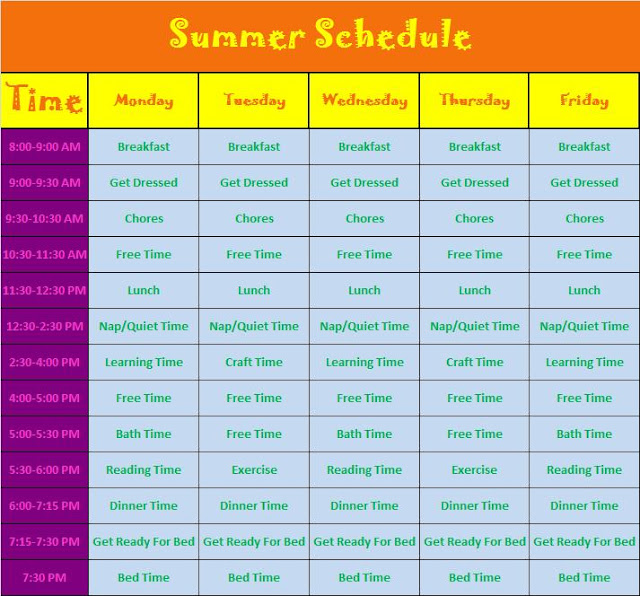 Figuring It Out 101: Make a Schedule this Summer For Easier Days