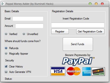 paypal money adder password crack