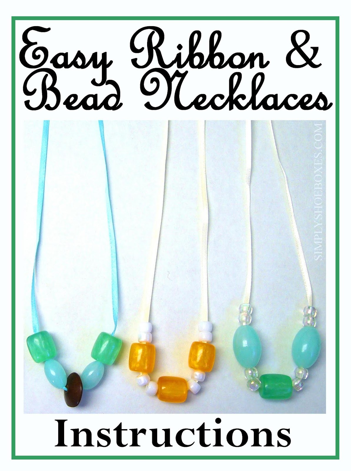 Simply Shoeboxes: DIY Ribbon & Bead Necklaces for Operation Christmas ...