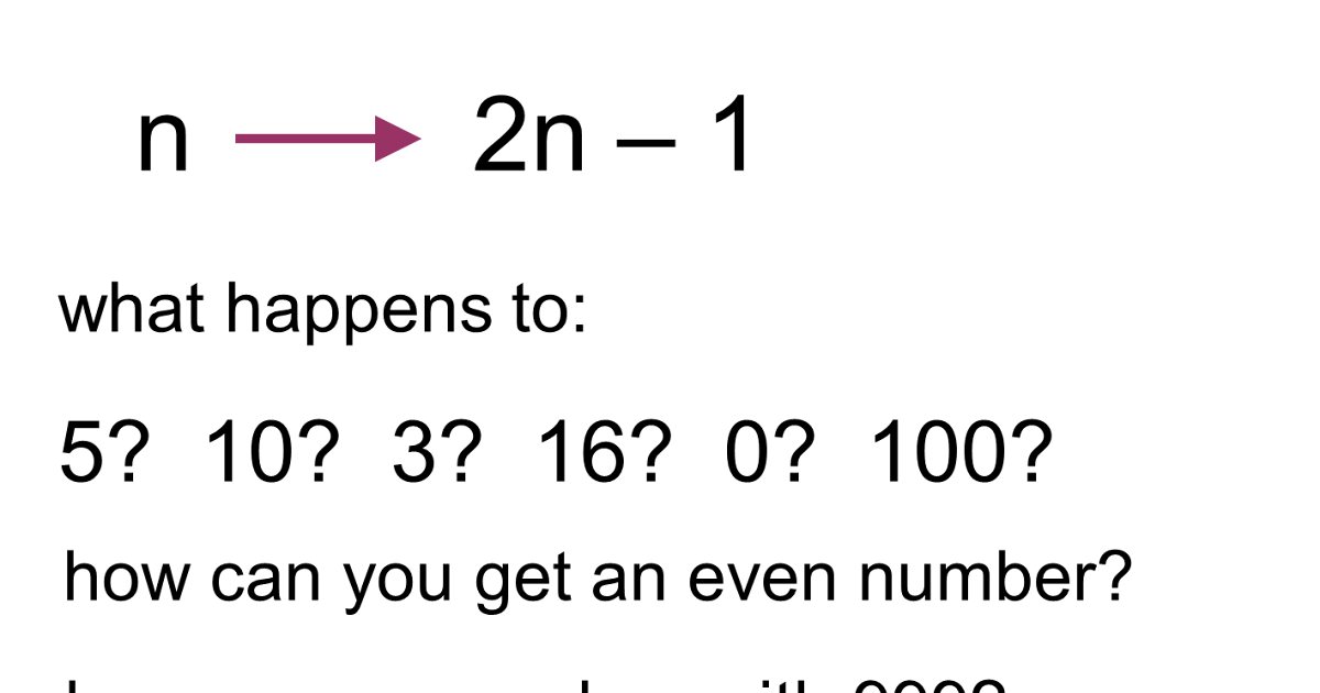 MEDIAN Don Steward mathematics teaching: stay the same numbers