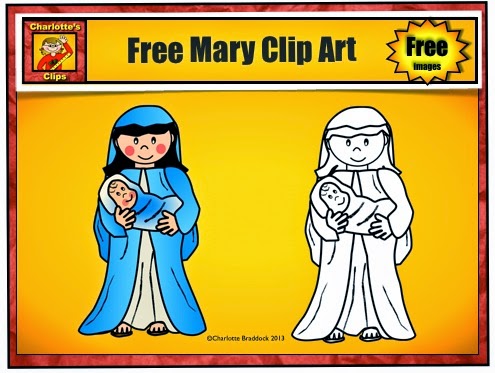 Faith Filled Freebies: Free Mary Clip Art for Personal Use by Charlotte ...