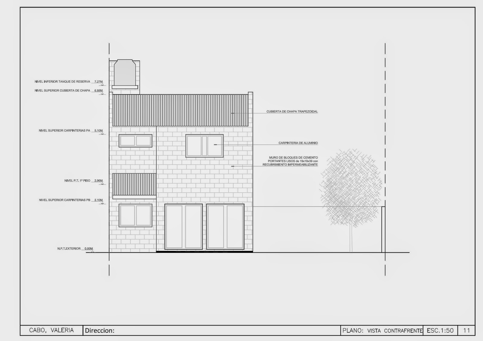 Detalles constructivos CAD: Plano replanteo arquitectura y estructura